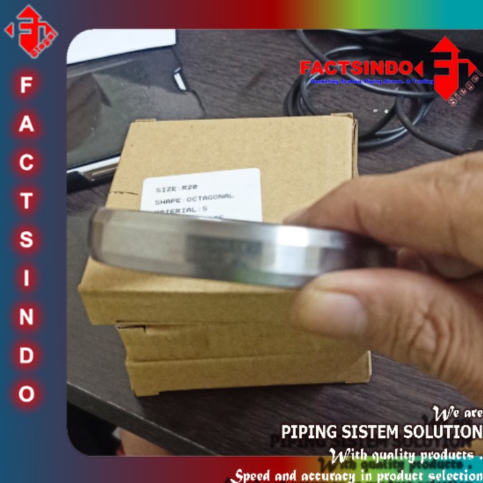 Jual GASKET RING JOINT R20 OCTAGONAL GASKET RTJ 1,5" Ansi 900 SS316 ...
