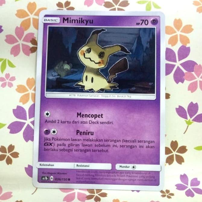 Jual mimikyu R non foil as1D 063/140 pokemon tcg indonesia | Shopee Indonesia