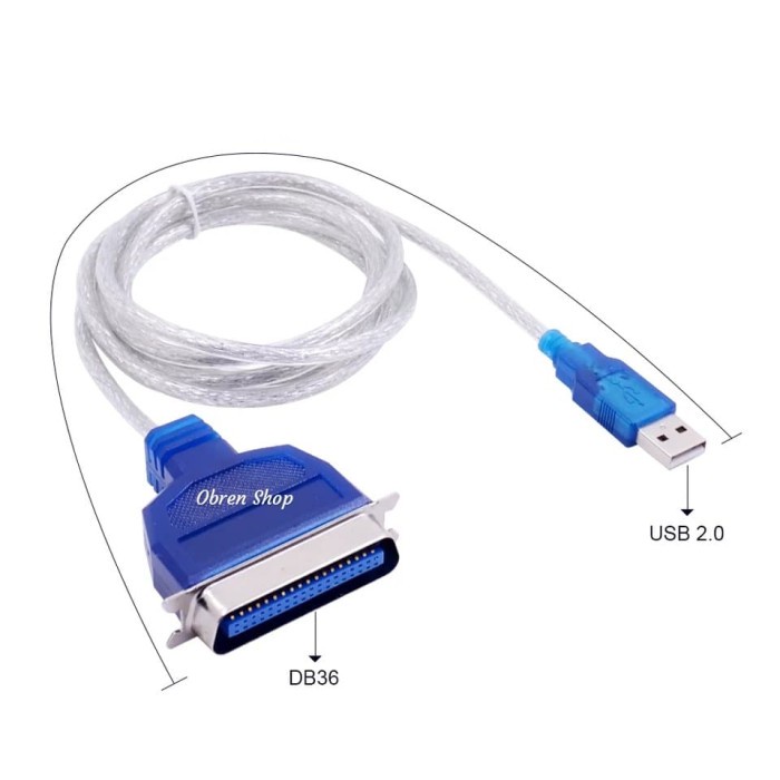 Jual USB printer Cable 36 pin data line LPT male Port Parallel IEEE ...