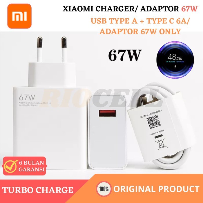 Jual Xiaomi 67W Charger Poco F4 PRO 5G 70% in 22 min Original Turbo ...