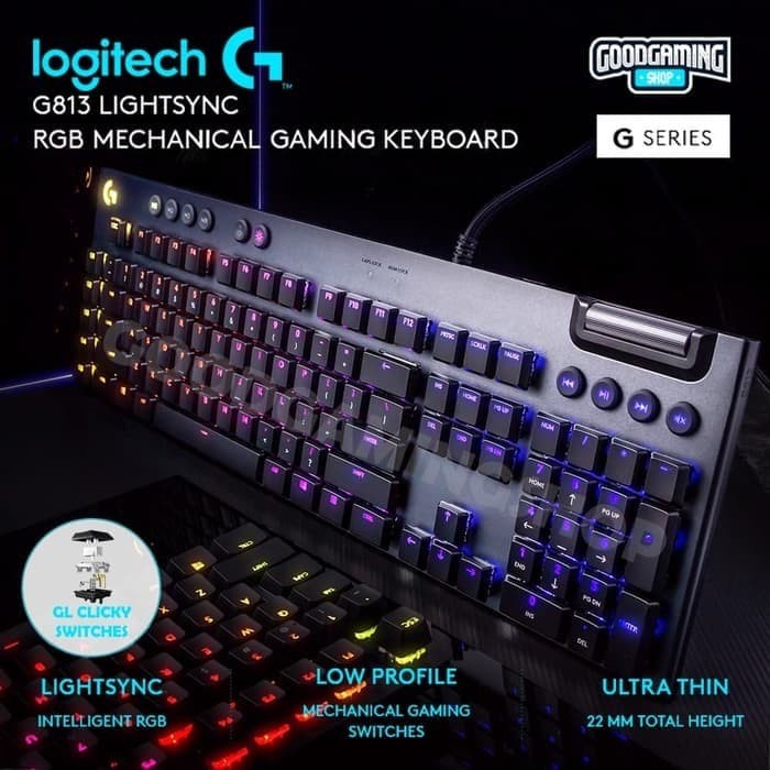 Jual LOGITECH G813 LIGHTSYNC RGB MECHANICAL GAMING KEYBOARD | Shopee ...