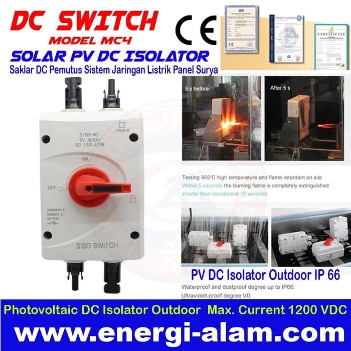 Jual SAKLAR PANEL SURYA 1200VDC - DC PV ISOLATOR OUTDOOR BOX IP66 WITH ...