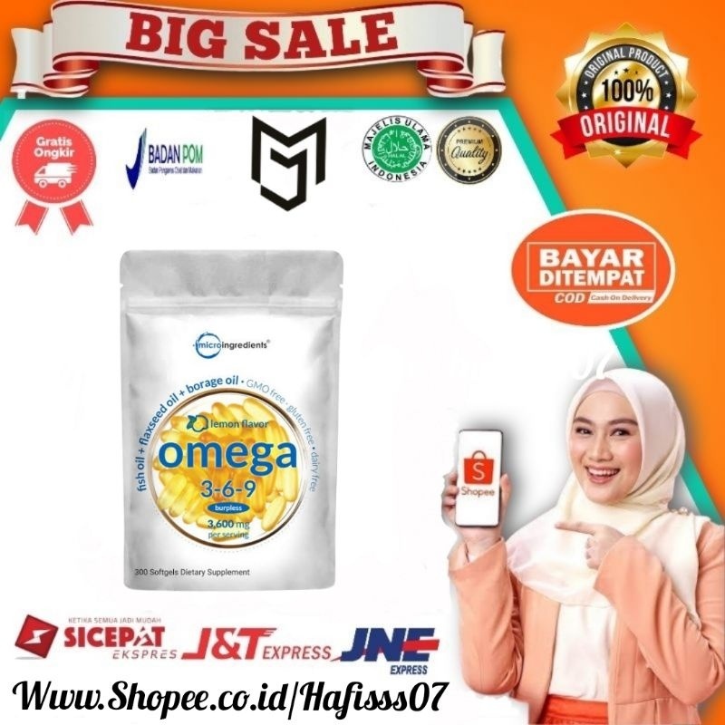 Jual Microingredients Omega 3-6-9 Asli Isi 300 Softgels Original Usa ...