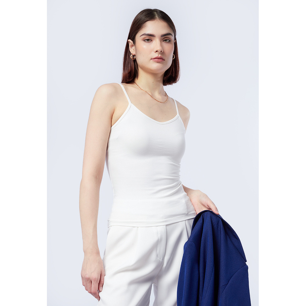 Jual Executive Regular Fit Basic Camisole Off White | Shopee Indonesia