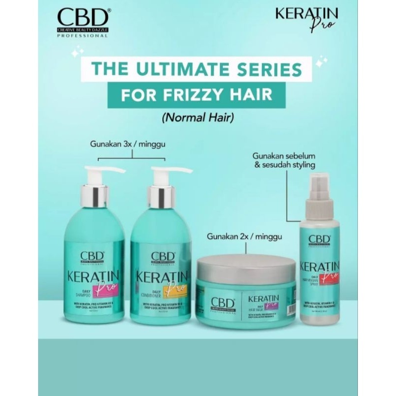 Jual CBD Paket Kecil Treatment KERATIN ( Shampoo 250 + Condi 250 + Vit ...