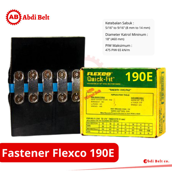 Jual New Ori Fastener Flexco 190E - Penyambung Karet Conveyor Terbatas | Shopee Indonesia
