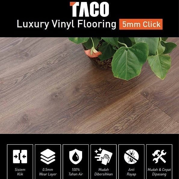 Jual [Baru] Taco Vinyl Lantai / Taco Luxury Vinyl Flooring 5 Mm - Tv ...