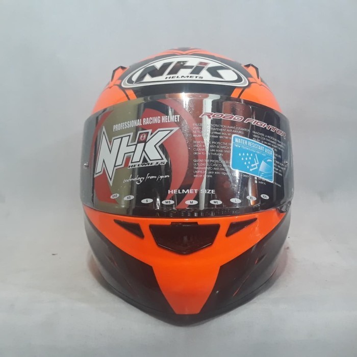 Jual [New] Helm Nhk Gp Tech Motif Flat Visor Iridium Siver Berkualitas ...
