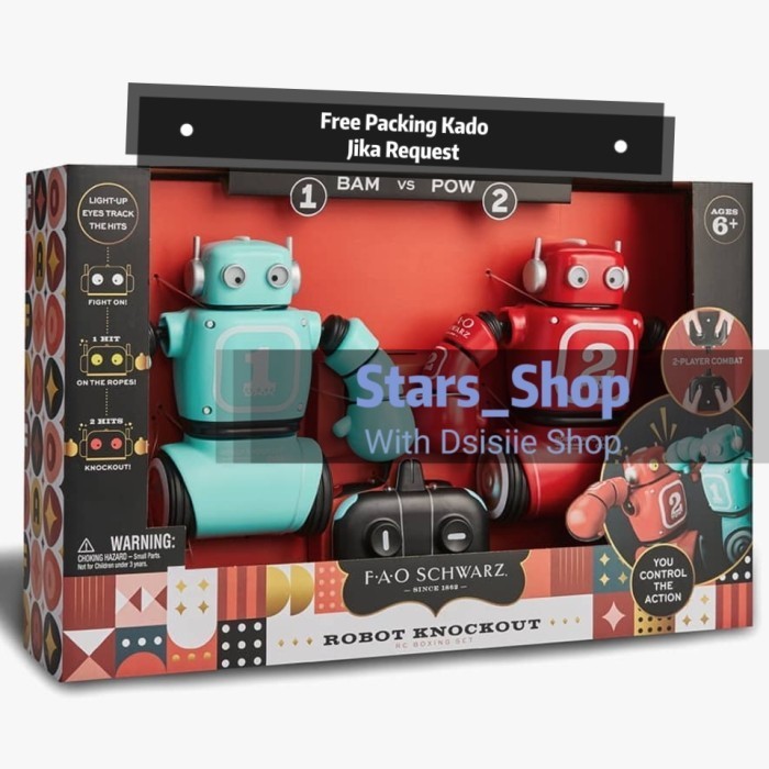 Jual Baru Fao Schwarz Robot Knockout Remote Control Boxing Set Original ...
