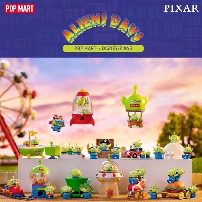 Jual [Original] Figure Toy Story Popmart Disney Alien Green Men 12 Pcs ...