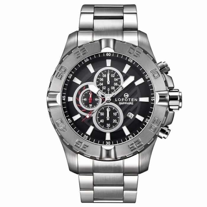 Jual New Ori Jam Tangan Pria Lofoten 6512 Silver Crono Sapphire Glass ...