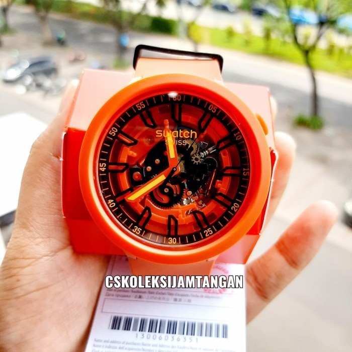 Jual New Ori Jam Tangan Pria Swatch Sb01R100 Open Hearts Original ...