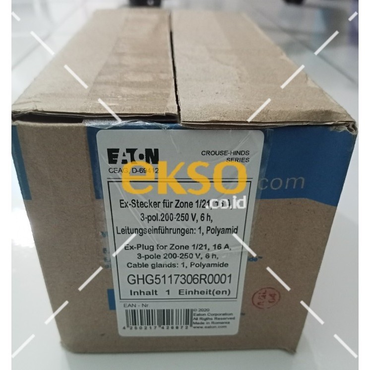 Jual [New] Crouse-Hinds Ghg5117306R0001 Ghg 511 7306 R0001 Plug 16A 200-250V Berkualitas ...