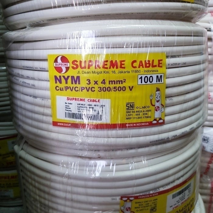 Jual [New] Supreme Kabel Listrik Nym 100 Meter 3X4 Mm2 Terbaru | Shopee Indonesia