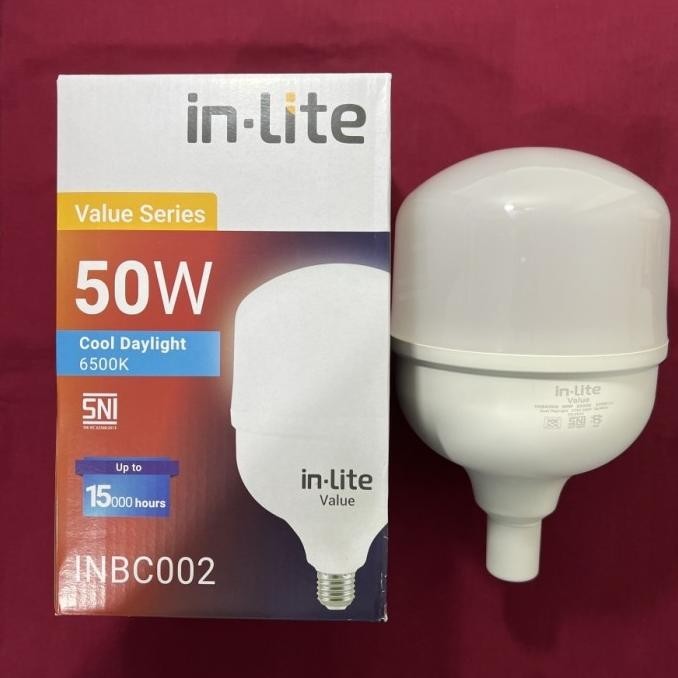 Jual HARGA DISC - Lampu Bohlam LED Capsule Value Bulb 50w Inlite - Putih INBC002 | Shopee Indonesia