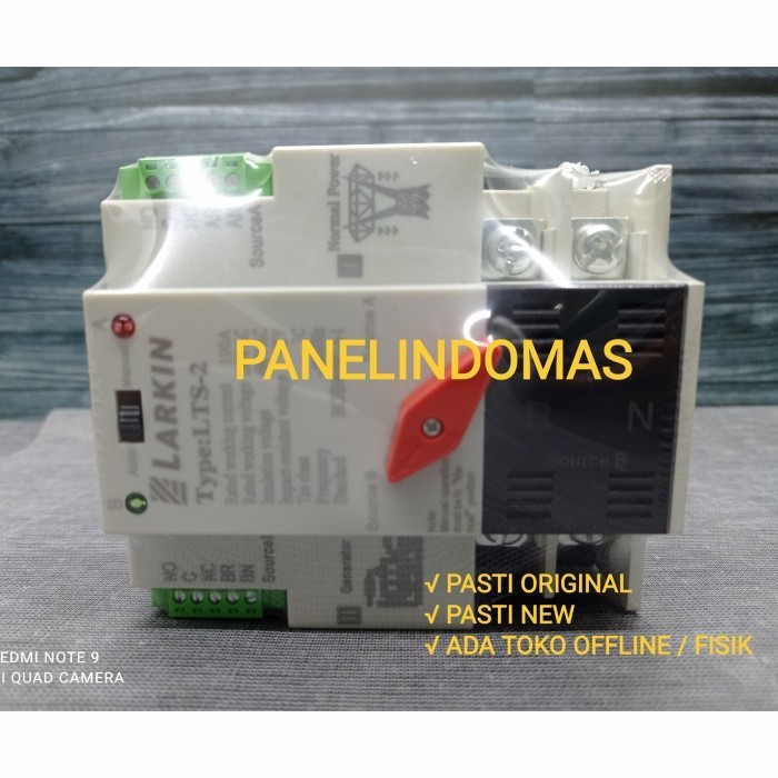 Jual [New Ori] Change Over Switch Cos Ats 2P 100A Automatic Pln Genset Lts-2P Larkin Berkualitas ...