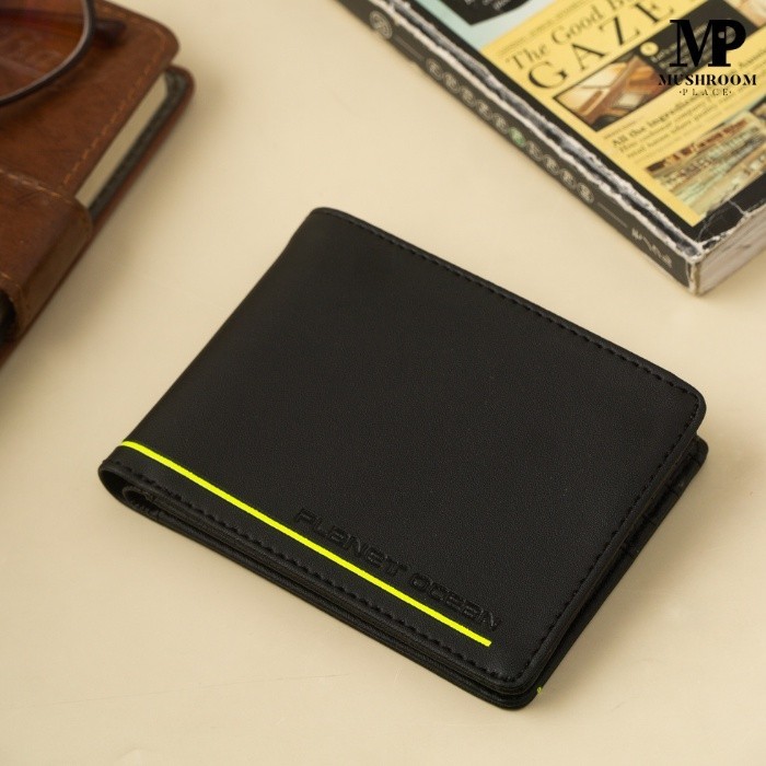 Jual Dompet Pendek Pria Polos Planet Ocean Underline Hijau - PO11 ...