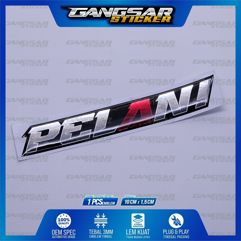 Jual Emblem pelan / emblem timbul pelan / sticker pelan / stiker logo ...