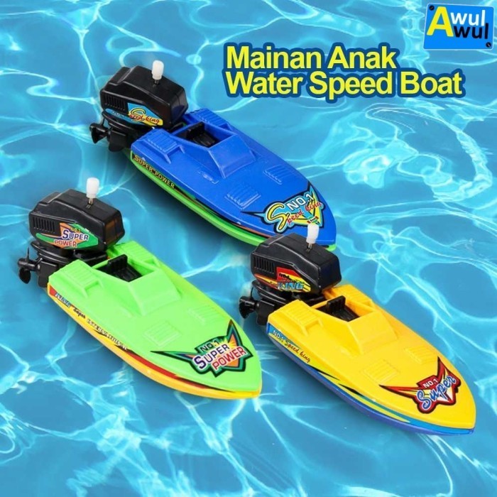 Jual Mainan Anak Perahu Kapal Speed Boat Baling-baling Tenaga Putar ...