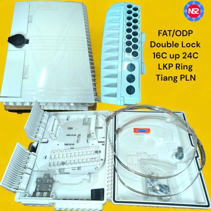 Jual odp 16 core lengkap spliter box 1:16, odp 16 core double lock, box ...