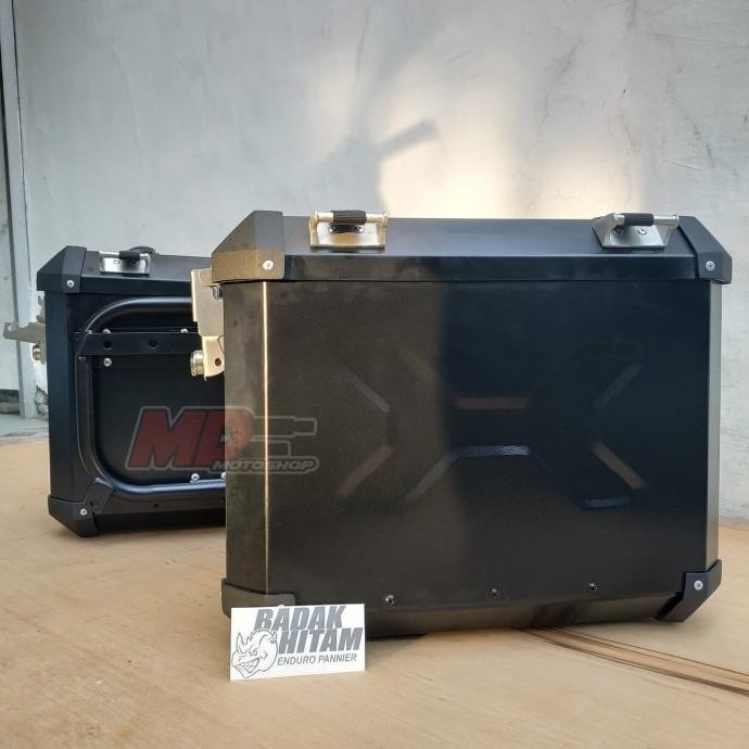 Jual TERBARU - Side - Box Samping Motor Badak Hitam Alumunium Pannier ...