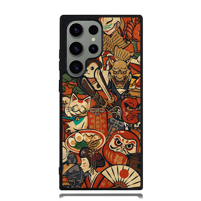 Jual Casing Case Custom Samsung S24 S23 S22 S21 S20 Ultra Plus FE Japan Pattern Doodle FLP0026 ...