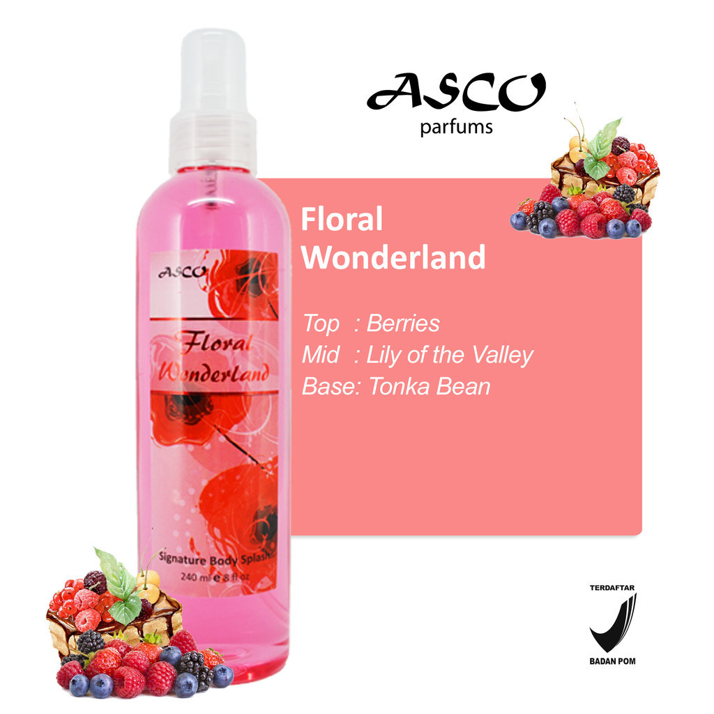 Jual [ Gourmand Floral ] Asco Body Splash FLORAL WONDERLAND 240ml ...