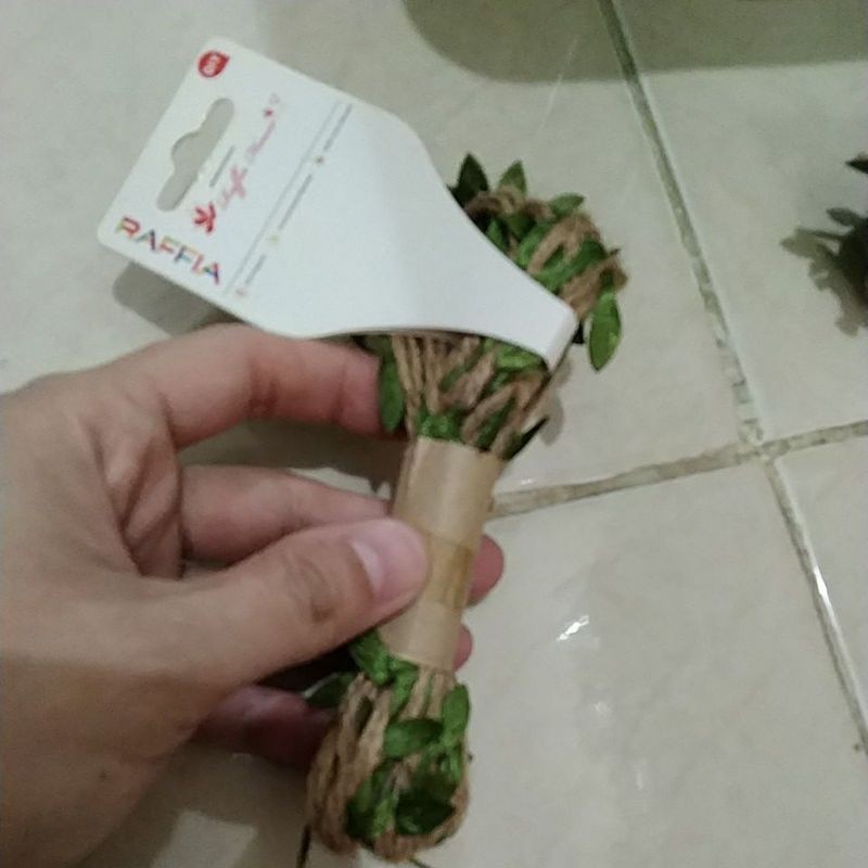 Jual Tali rami daun hiasan pintu jendela jute string tali goni TC-0854 ...