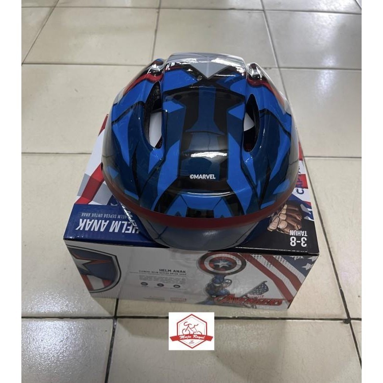 Jual Helm Anak Sepeda Element Captain America Avengers Marvel Rmb New ...