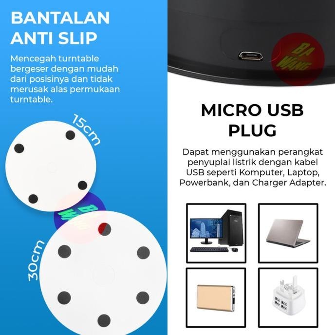 Jual Display Putar Turntable Turn Table Rotary Rotasi 360 30Cm - Bisa ...