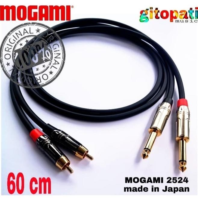 Jual Baru kabel interconnect Mogami 2524 RCA to TS 6.5mm panjang 60cm ...
