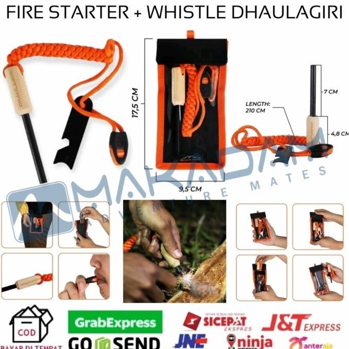 Jual fire starter pematik api magnesium peluit survival kit dhaulagiri ...