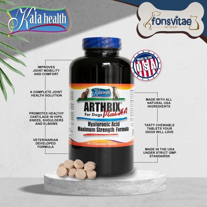 Jual Jual!! Arthrix Plus HA 90 tablet - Vitamin Tulang Sendi Anjing ...