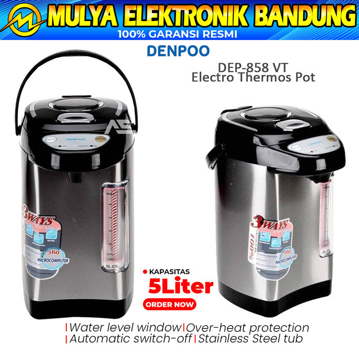 Jual Termos Listrik Denpoo DEP 858 VT ( 5 Liter ) | Shopee Indonesia