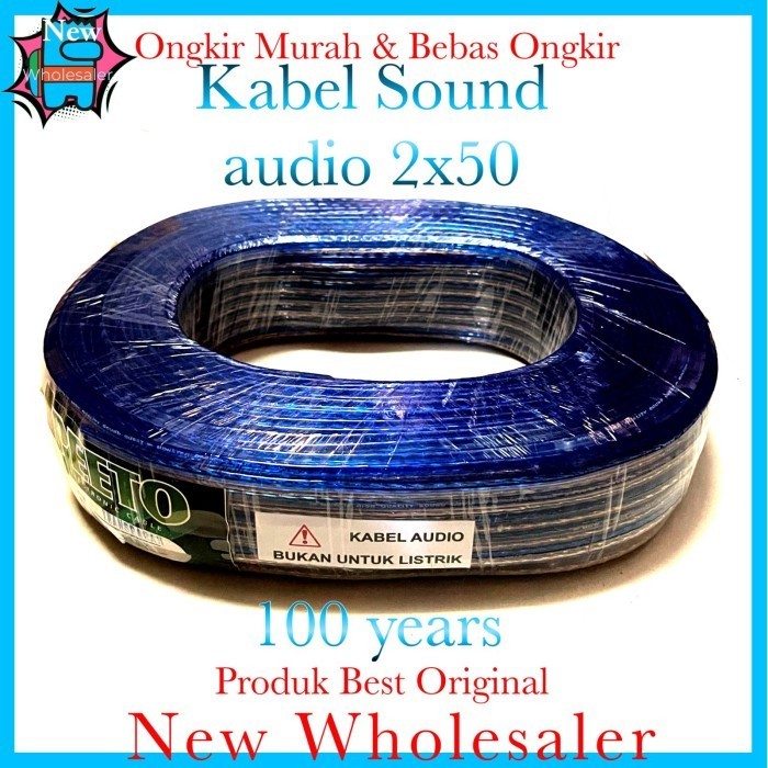 Jual Kabel audio speaker sound 2x50 1 rol 100 meter 100 years original ...