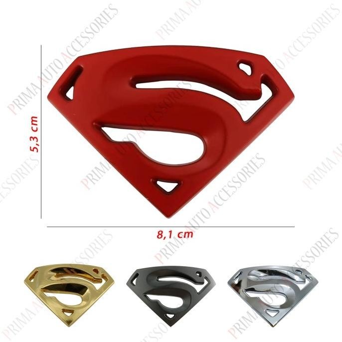 Jual Update - Sticker SuperHero 3D Superman Emblem Full Metal Stiker ...