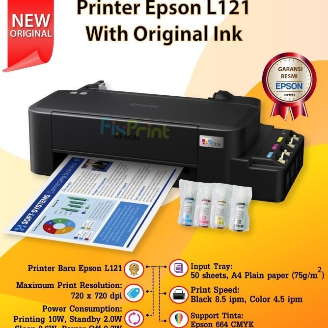 Jual Printer Epson L121 A4 Ink Tank Printer Epson L121 L 121 L121 Garansi | Shopee Indonesia