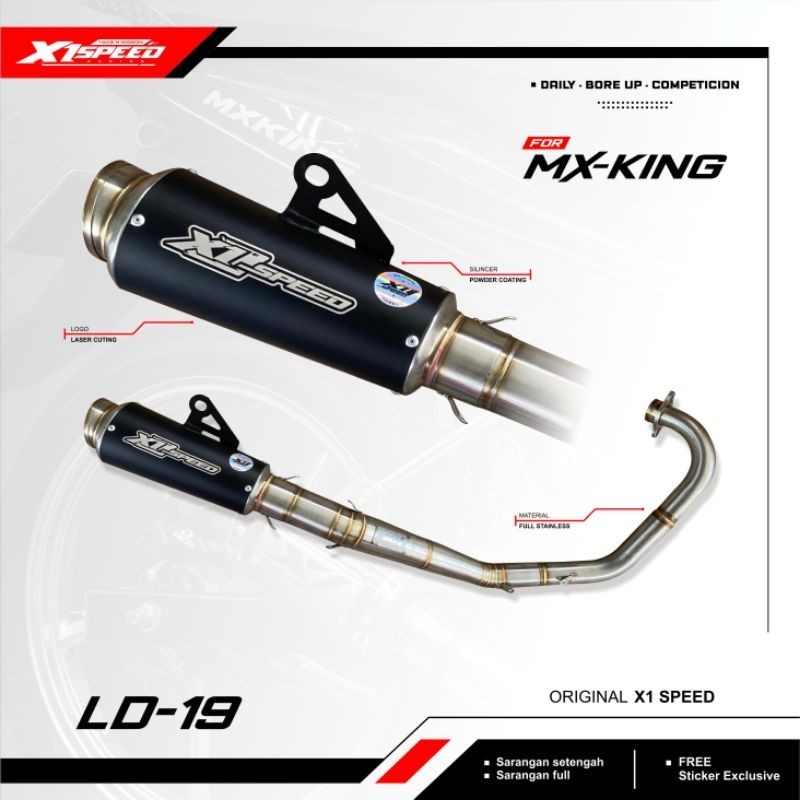 Jual Knalpot MX king type Road race, Kenalpot racing Original X1 Speed ...