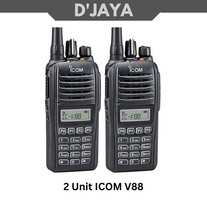Jual PAKET 2 UNIT RADIO HANDY TALKY ICOM V88 SINGLE BAND VHF ICOM IC ...