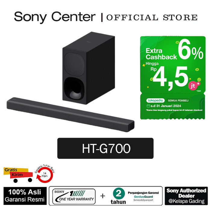 Jual SONY HT-G700 / HT G700 / G700 SOUNDBAR 3.1CH DOLBY ATMOS KHUSUS ...