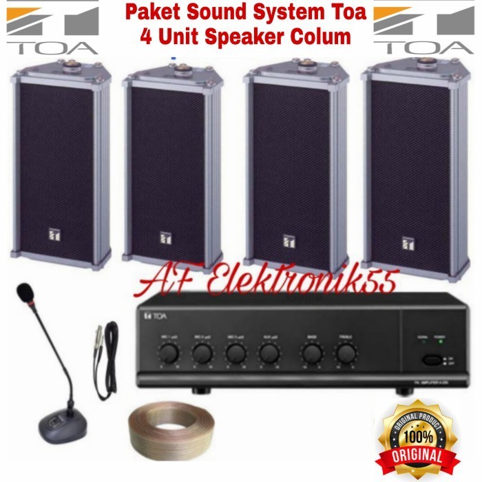 Jual PAKET SOUND SYSTEM TOA RUANGAN 4 UNIT SPEAKER COLUM | Shopee Indonesia