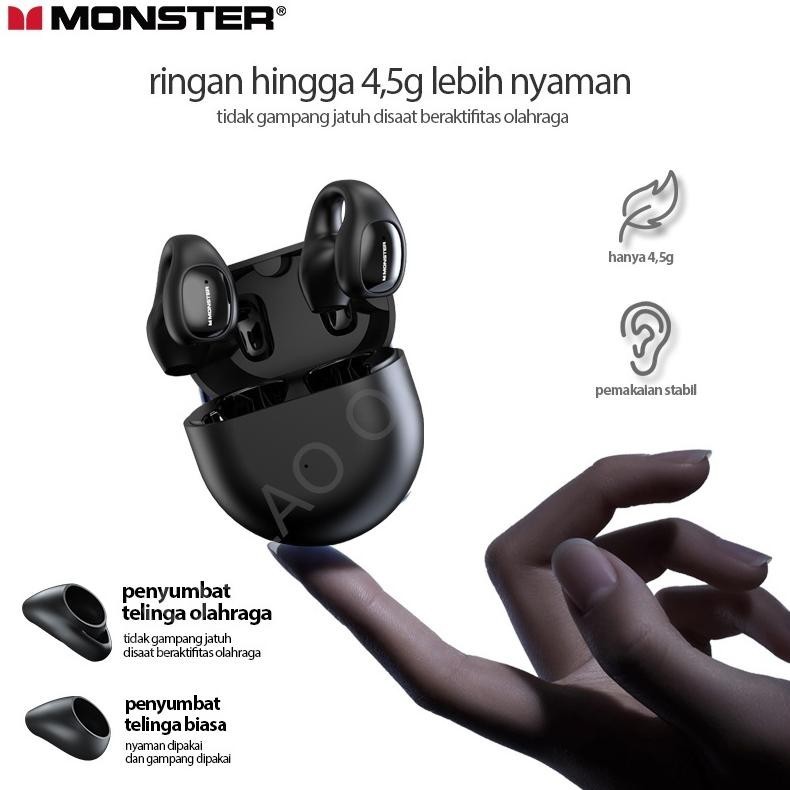 Jual COD Monster Open Ear 200 Pro Bone Conduction Bluetooth Wireless ...