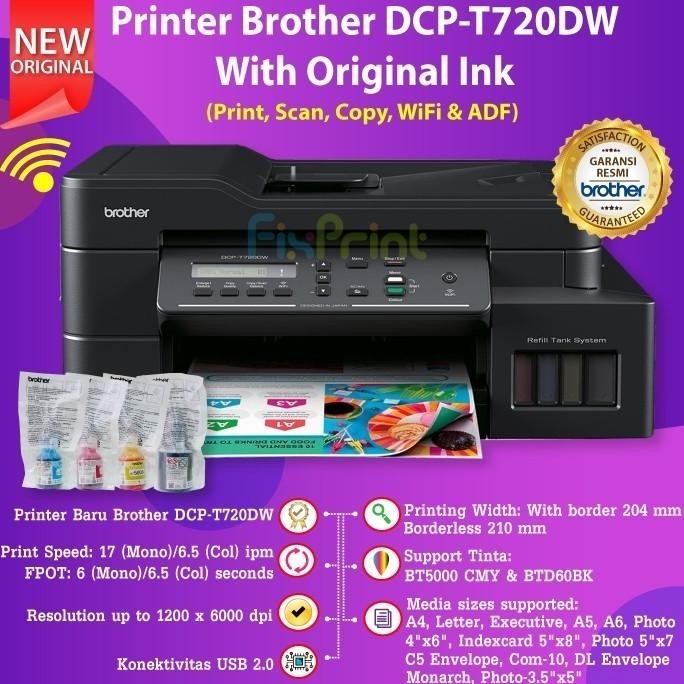 Jual Brother Dcp-T720Dw Printer Ink Tank Multifunction T720 Wifi Duplex Adf | Shopee Indonesia