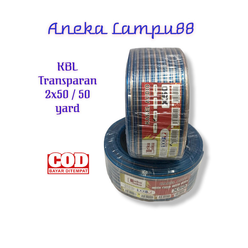 Jual KABEL TRANSPARAN 2X50 50 YARD - KABEL LISTRIK SNI - KABEL AUDIO 40 ...