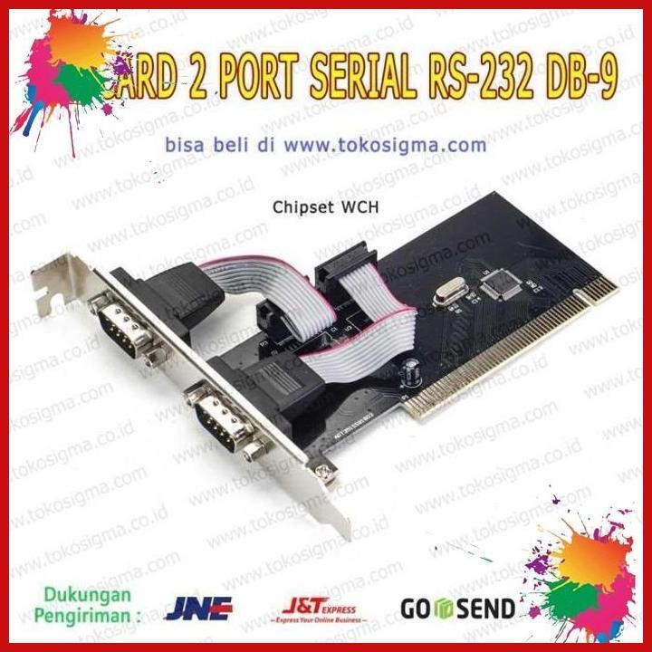 Jual (TOP) PCI CARD 2 PORT SERIAL RS-232 DB-9 CHIP WCH I/O CONTROLLER ...