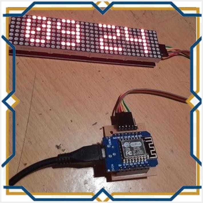 Jual Asy Pcb Arduino Esp8266 Wemos Wireless Module Ntp Clock Dot Matrix Display Shopee Indonesia