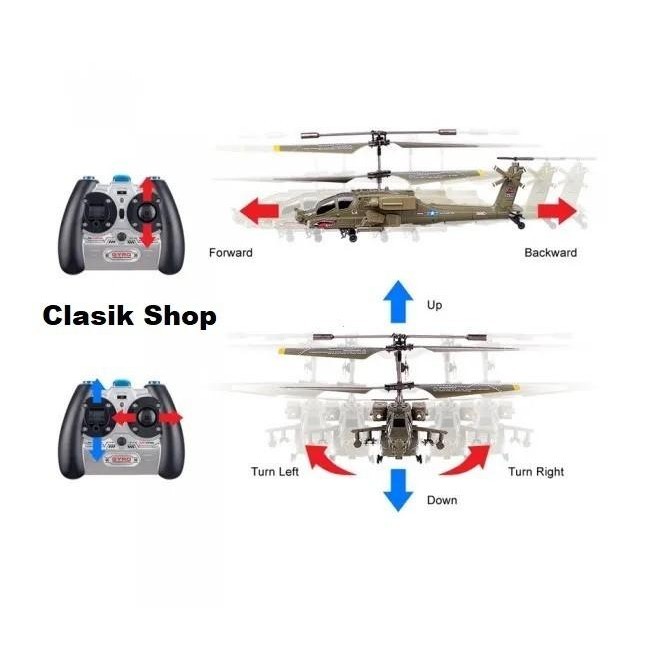 Jual Syma S109G Apache Mini 3.5Ch Rc Helicopter With Gyro - Army Green ...