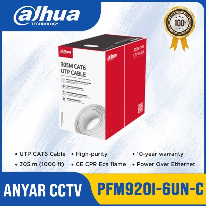 Jual KHUSUS GOJEK !!! KABEL DAHUA CAT6 DH-PFM920I-6UN-C FULL COOPER | Shopee Indonesia