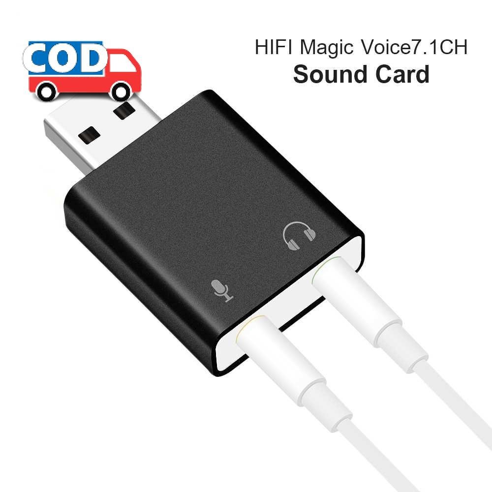 Jual Soundcard Eksternal USB 3D Audio 7.1 Channel Kartu Suara External ...