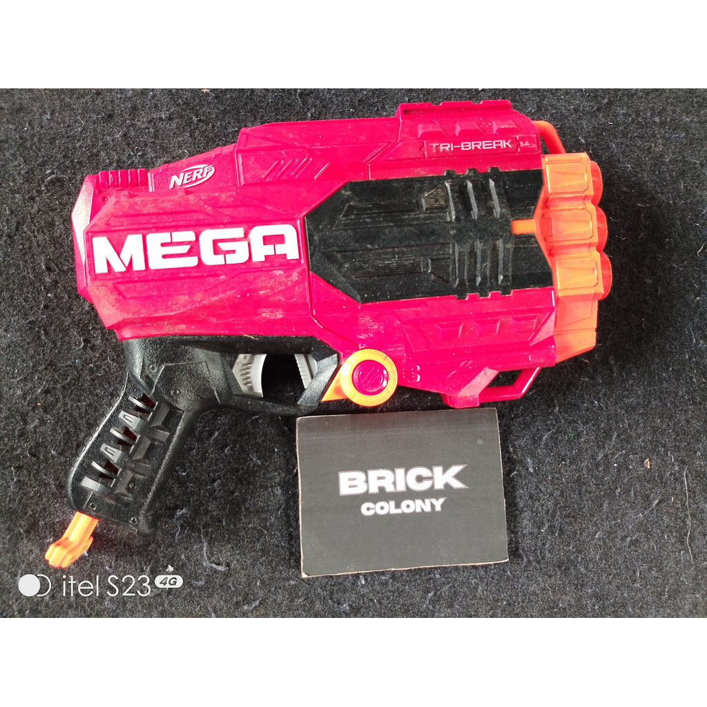 Jual Nerf N-Strike Mega Tri-Break Tembakan Mainan Anak | Shopee Indonesia